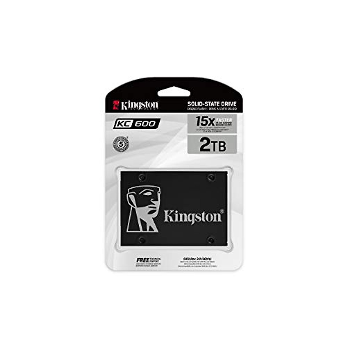 Kingston SSD KC600/2048G 2TB 2.5 Inch SATA3 3D TLC NAND SKC600/2048G