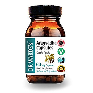 DR WAKDE'S Aragwadha Capsules (Cassia Fistula, 60 Veg Caps, Plant-Based Supplement, Ayurvedic Herb, All Natural, Vegan)