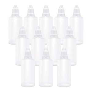 TOOL GADGET Plastic Dropping Bottles Vial of Liquid Eye Liquid Dropper, 60ml, 12 pack