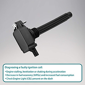 HQPASFY Ignition Coil Pack Set of 6 Compatible with Dodge Avenge Charger Durango RAM 1500 Chrysler Town & Country Wrangler VW Routan & More Replaces# 0221504032, UF648, C1791