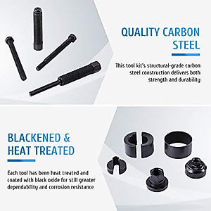 Orion Motor Tech OMT Power Steering Pump Pulley Puller/Installer Tool Set, Pump Pulley Remover Installer Tools Compatible with Ford, GM, and Chrysler Vehicles