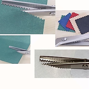 JISTL Professional Stainless Steel Dressmaking Sewing Craft Scissors, 9.3 inches Handled Pinking Shears (Purple)