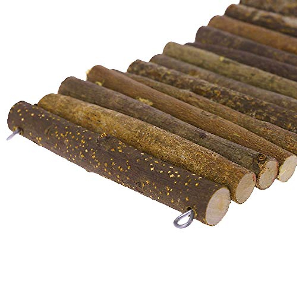 PINVNBY Guinea Pig Wooden Ladder Bridge Rabbits Hideout, House, Tunnel,Rodents Chew Toys for Bunny,Chinchillas,Hedgehogs,Ferrets,Rat and Small Animals-Extra Large(11.8 in X 20 in)