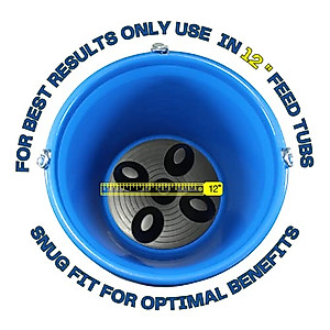 Drop 'N' Slow® Patented Portable Equine Slow Feeder Insert Designed to Reduce Choke, Curb Bad Eating Habits and Promote Healthy Digestion in Horses - Fits 12 Inch Round Feed Tubs