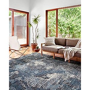 Loloi II Samra SAM-05 Dove / Sky Abstract Area Rug 11'-6" x 15'-7"