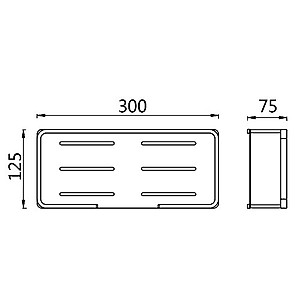 Konhard CS005 Wall Mounted Stainless Steel Bathroom Shower Caddy Rust Proof, Brushed Steel