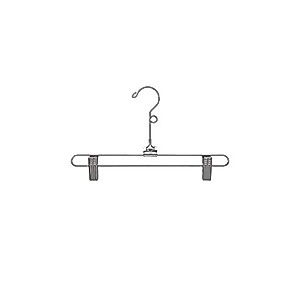Metal Skirt Hangers, Pants Hangers (12 inch Chrome) - Case of 100