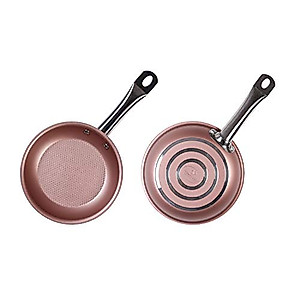 Culinary Edge 3D Diamond Textured Bottom 9.5-Inch Nonstick Oven/Dishwasher Safe Fry Pan - Rose Gold