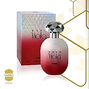 Viva Viola for Women EDP - 75 ML (2.5 oz) | Arabian Perfumery | Rich Floral Accord on Top w/Raspberry, Voluminous Rose & White Flowers Heart, Patchouli & Musk Base | Adventure of its Own | by Ajmal