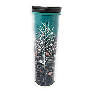 Starbucks 2018 Turquoise/Blue Whimsical Tree Acrylic Cup - 16 Ounce