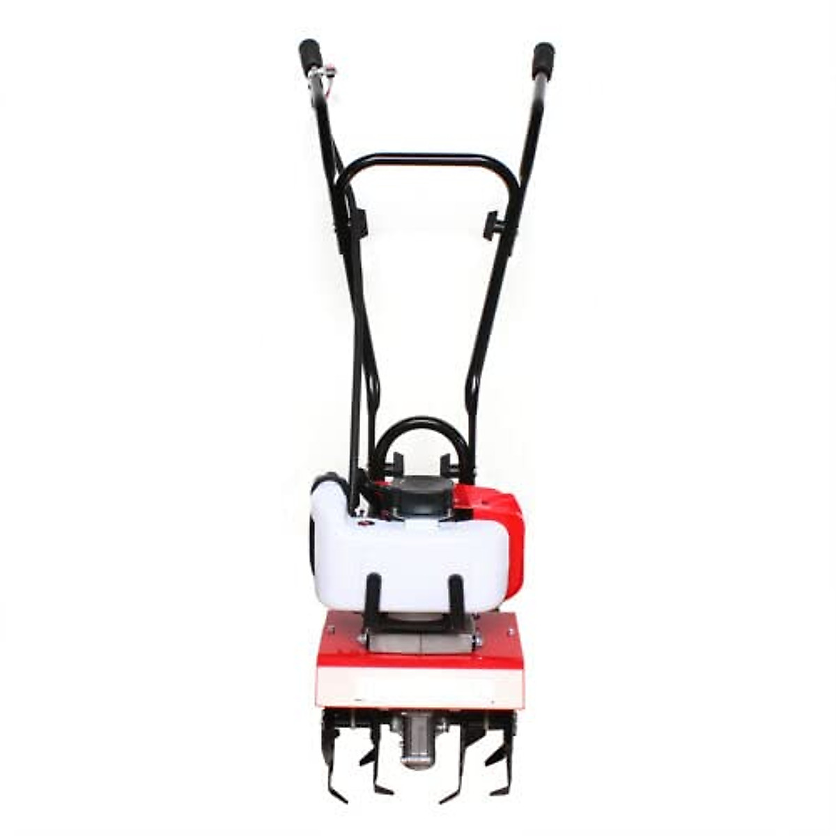 Mini Tiller Cultivator 52cc 2-Stroke Rototiller Garden Tiller Mini Cultivator with Wheels Soil Cultivator 1.9KW for Garden Lawn Digging Soil Cultivation