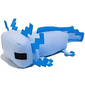 XSLWAN Blue Axolot Plush Plush Stuffed Toy Soft Throw Pillow Decorations for Video Game Fans, Kids Birthday Party Favor Preferred Gift for Holidays, Birthdays(Blue Axolot)