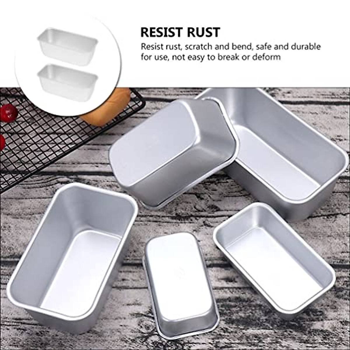 Luxshiny Bread Pan 2pcs Toast Box Bread Mold, Rectangle Loaf Pan, Baking Tray, Toast Baking Box for Kitchen Restaurant Bread Loaf Pan