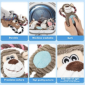 Honoson 9 Pcs Squeaky Plush Dog Toys Durable Cute Soft Dog Teething Toys Stuffed Animal Chew Toys Squeaky Plush for Puppy, Small, Medium Dogs for Dog (Cute Animal)