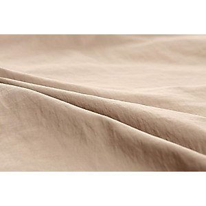 TACVASEN Men's Tactical Quick Dry Long Sleeve Shirts Sun Protection Breathable Shirts Khaki, M