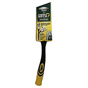 Richard 80833 Goose Neck Angular Paint Brush with Flexible Soft Grip Handle, 2-1/2"