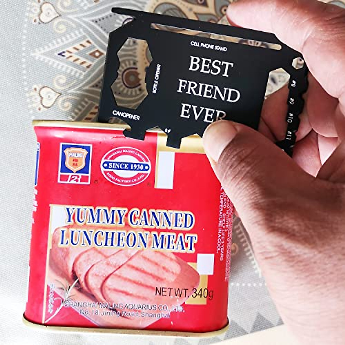 Gifts for Friend Birthday Gift Ideas for Men Him, Cool Gadgets Christmas Presents, Stocking Stuffer for Men, Wallet Multitool - All In One Card Tool for Everyday Survival (Best Friend EVER)