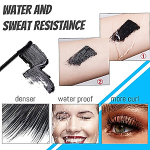 Mascara for Older Women, Mascara for Seniors with Thinning Lashes Waterproof Mascara Black Volume and Length, Hypoallergenic Mascara for Sensitive Eyes for Mature Women (1 Pack)