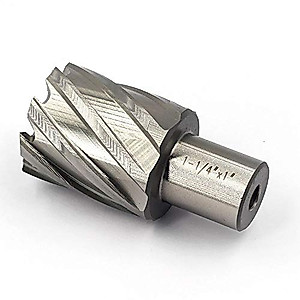 Annular Cutter JESTUOUS 3/4 Inch Weldon Shank 1-1/4 Cutting Diameter 1 Cutting Depth with Two-Flat HSS Kit for Magnetic Drill Press,1 Piece