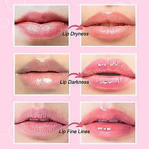 NIYET 30 pieces of Moisturizing Collagen Crystal Lip Mask - Anti-Ageing & Anti Chapped, Reduce lip Wrinkles, Fade Lip Color, Make Skin Smooth And Firm Collagen Lip Pieces (Pink)