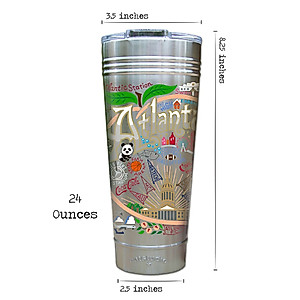 Catstudio Atlanta Thermal Tumbler | Triple Wall Insulation With Non Slip Bottom | Great Travel Cup for Water, Coffee, Tea, or Smoothies