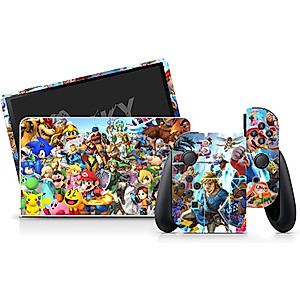 SadSkins Full Wrap Skin for switch oled Anime, Protector Skin Cover Matte Vinyl Decal Stickers（Only switch oled）