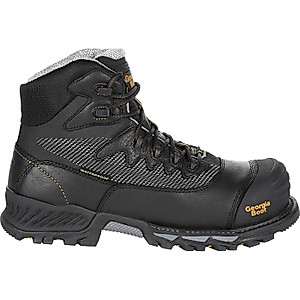 Georgia Boot Rumbler Men Blk 6" Work, Black, 10