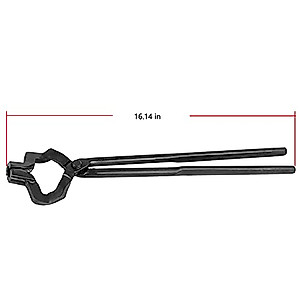 16" Z V-Bit Style Blacksmith Tongs Knifemaking Bladesmith Blacksmithing Tongs Tools Z Type Tongs with V-Bit Jaws Blacksmith Forge Tools