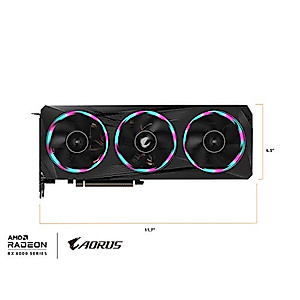 Gigabyte AORUS Radeon RX 6700 XT Elite 12G Graphics Card, WINDFORCE 3X Cooling System, 12GB 192-bit GDDR6, GV-R67XTAORUS E-12GD Video Card