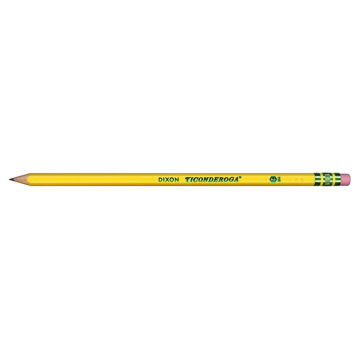 Ticonderoga Wood-Cased Pencils, Unsharpened, 2 HB Soft, Yellow, 12 Count