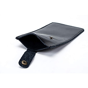 HERSENT PU Leather Knife Sheath, Universal Meat Cleaver Covers, Waterproof Butcher Chef Knife Edge Guards, Durable Wide Knife Protectors, Heavy Duty Kife Blade Shield Guard, 8.27”Lx3.9”W (Black)