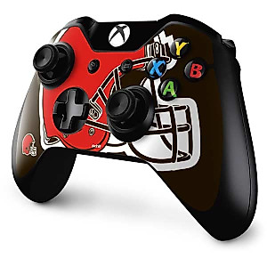 Skinit Decal Gaming Skin compatible with Xbox One Controller - Officially Licensed NFL Cleveland Browns Large Logo Design