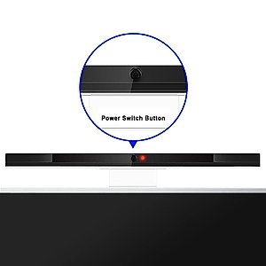 Replacement Wii Wireless Sensor Bar, Infrared IR Ray Motion Sensor Signal Receiver for Nintendo Wii and Wii U Console with Stable Stand and 4 AAA Batteries(Black)