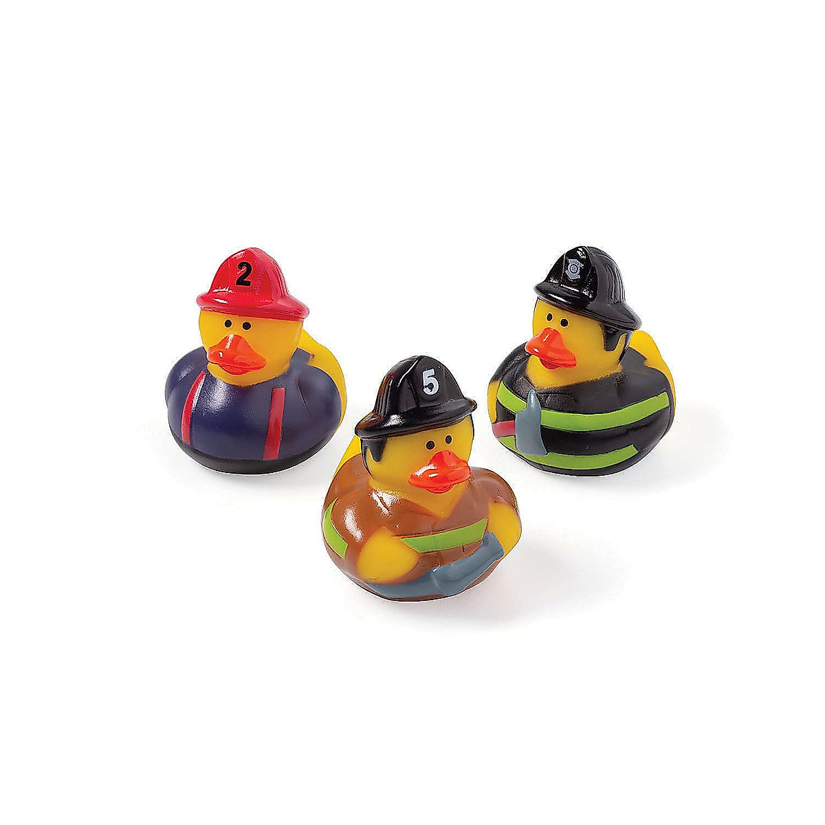 Firefighter Rubber Duckies (Set of 12 Ducks) Fire Party Favors and Supplies
