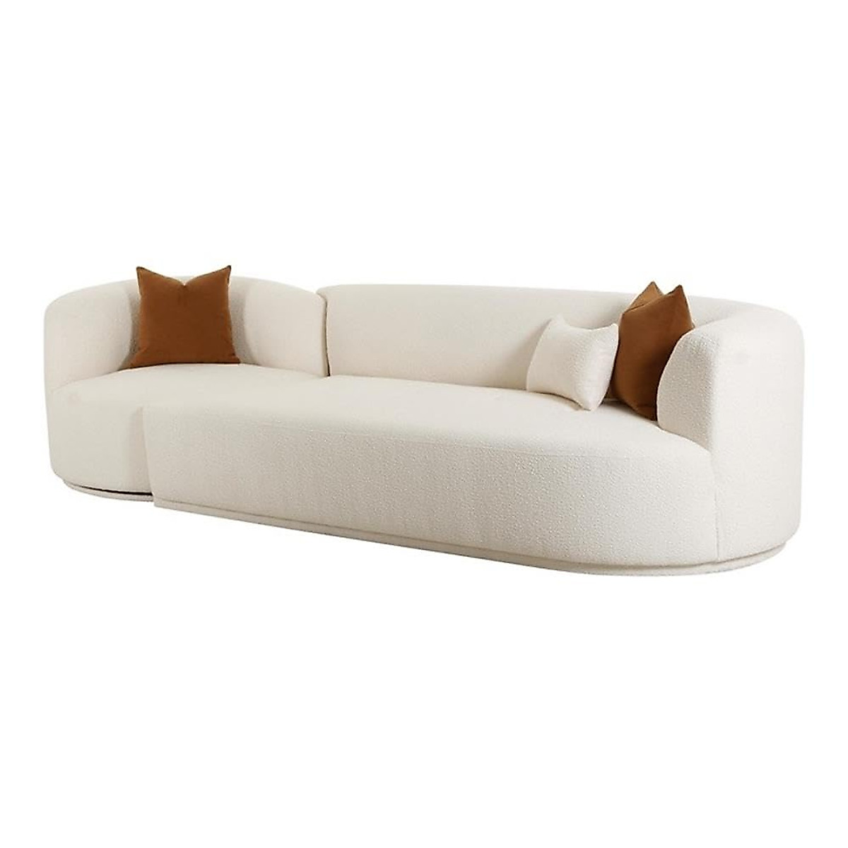 Fickle Cream Boucle 2-Piece Modular RAF Sofa