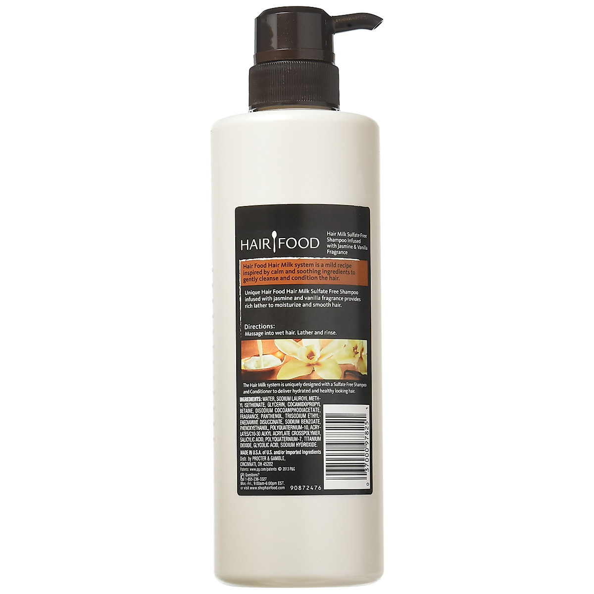 Hair Food Sulfate Free Hair Milk Shampoo with Jasmine & Vanilla Fragrance, 17.9 Fluid Ounce