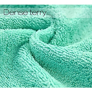 Cleanbear Hand Towels and Washcloths Set Bathroom Towels Set 6 Colors for Different Needs