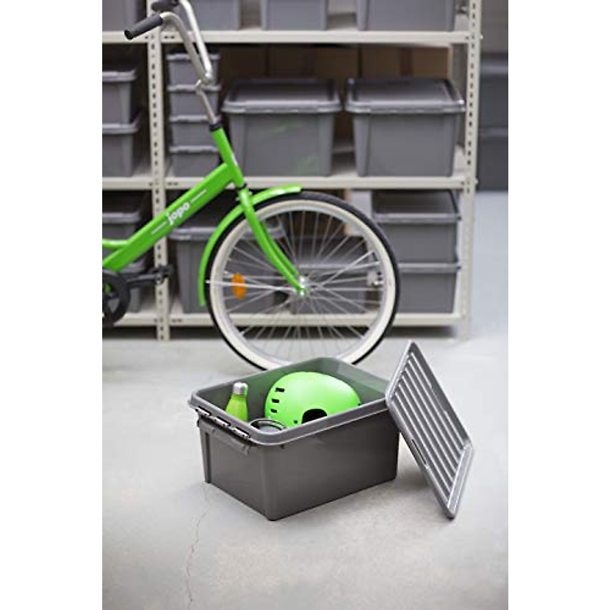 SmartStore - Recycled 31 - Set of 10 Storage Boxes - 100 % Recycled Plastic - Grey - 50 x 39 x 26 cm - 32l