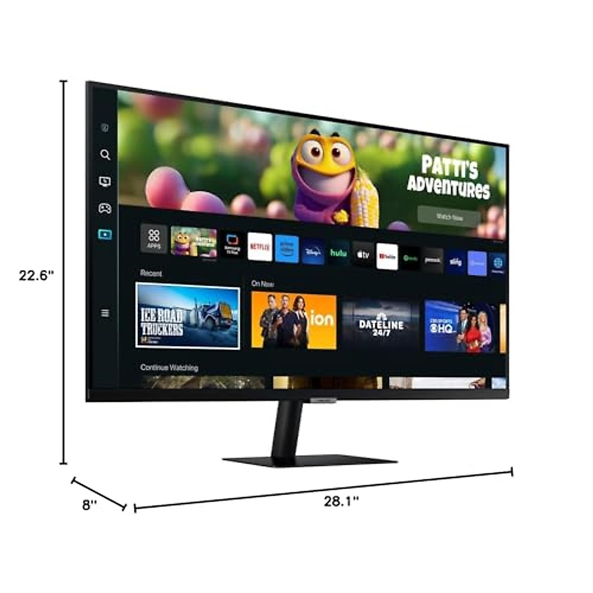 SAMSUNG 32-Inch M50C Series FHD Smart Computer Monitor with Streaming TV, Gaming Hub, Remote PC Access, Multiple Ports, Mobile Connectivity, Built-in IoT Hub, LS32CM502ENXGO, Black