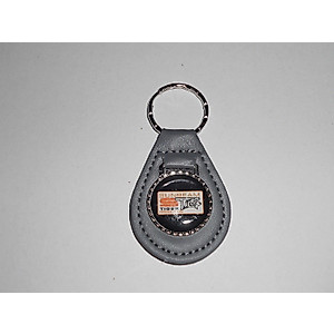 1960's SUNBEAM TIGER VINTAGE LOGO LEATHER KEYCHAIN - DARK GREY
