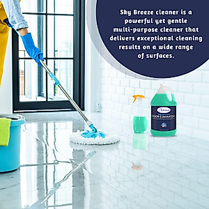 Multi Purpose Cleaner Pet Odor eliminator - pH Neutral - Strong Odor Floor Cleaner - Pet Odor Eliminator for Home - Best Scent Remover for Cat and Dog Pee All Purpose Cleaner 1 gallon (Sky Breeze)
