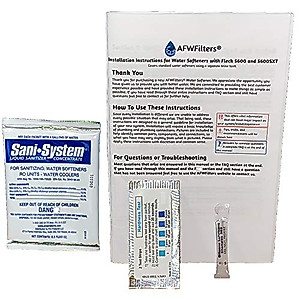 AFW Filters Built Fleck 5600SXT 48,000 Grain Water Softener with Upflow Carbon Filter (10% Resin with Carbon)