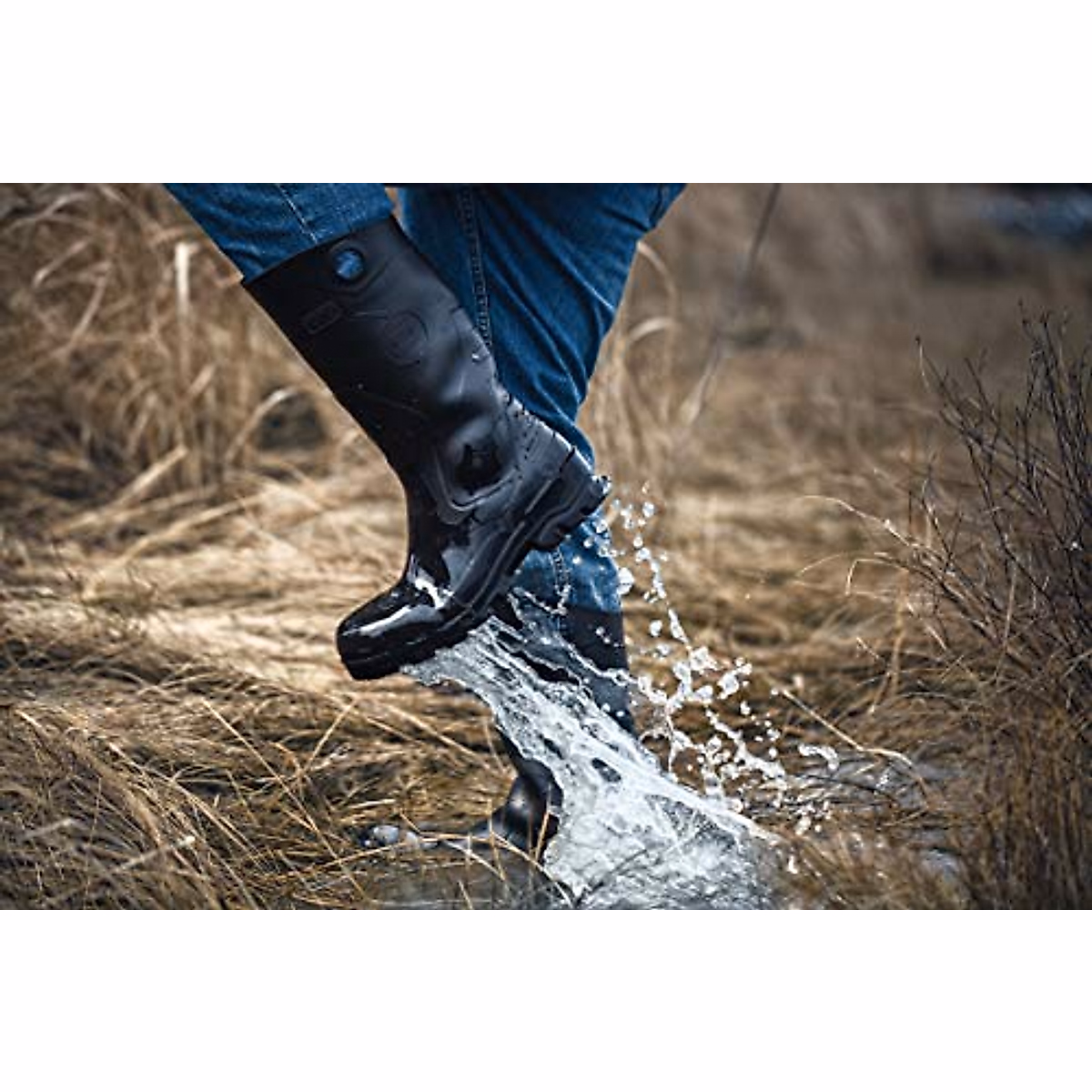 Dunlop Protective Footwear, Chesapeake plain toe Black Amazon, 100% Waterproof PVC, Lightweight and Durable, 8677577.11, Size 11 US