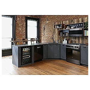 Haier Wine Cooler & Beverage Refrigerator | Mini Wine Fridge Complete With Dual-Zone Temperature Control, Triple-Pane Glass, Door Alarm & LED Interior Lighting | Fits 44 Wine Bottles | Black