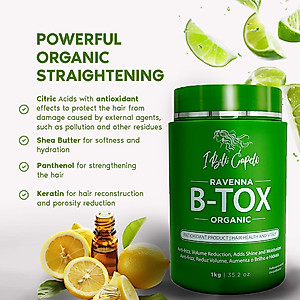 I Belli Capelli Ravenna B-tox Organic Kit, 52.8 Fl Oz - Hair B-tox Treatment & Argan Oil Mask for Anti-Frizz, Volume Reduction, Smoothing Hair