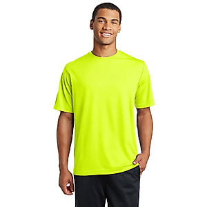 Sport-Tek Mens PosiCharge RacerMesh Tee, Medium, Neon Yellow