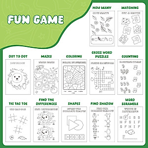 BenLouis 24 Mini Activity Books for Kids ages 4-8-12 Mini Fun Games Puzzle Books Bulk Include Mazes Word Search and More for Preschool Classroom Learning Travel Busy Party Favors Goodie Bags