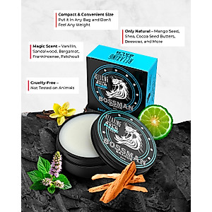 Bossman Relaxing Beard Balm - Beard Tamer, Relaxer, Thickener and Softener Cream - Beard Care Product - Made in USA (Magic Scent)