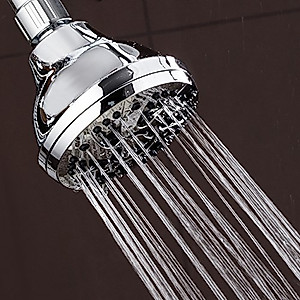 AquaDance Chrome Finish 6-Setting Shower Head for Maximum Power. Enjoy 2.5 gpm Spiral High Performance Luxury Even Under Low Water Pressure