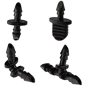 Raindrip 015005T 1/4-Inch by 50-Feet Porous Soaker Tubing, x Foot, Black & Orbit DripMaster 67431 1/4-Inch Barb Assortment, 30-Pack